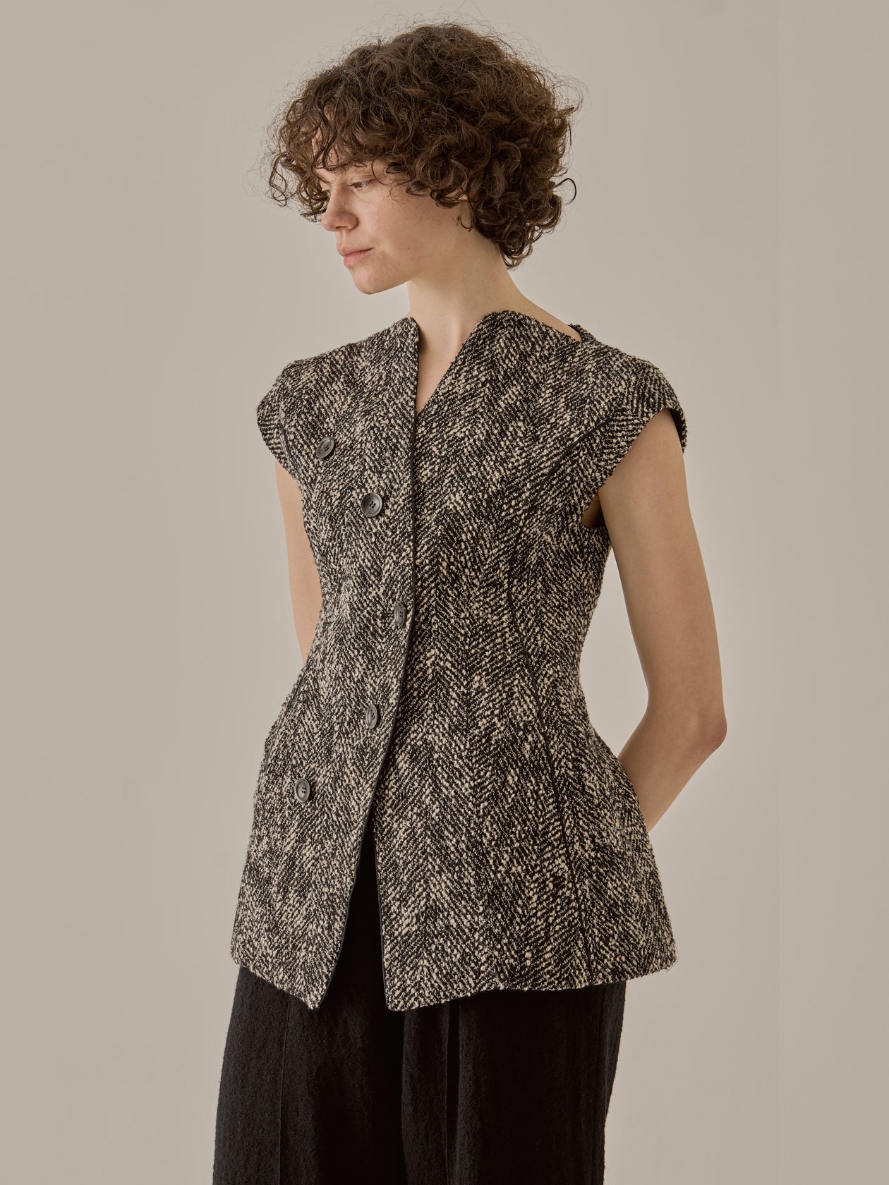 Sesilia tweed jacket BKWH | AKIRANAKA ONLINESTORE